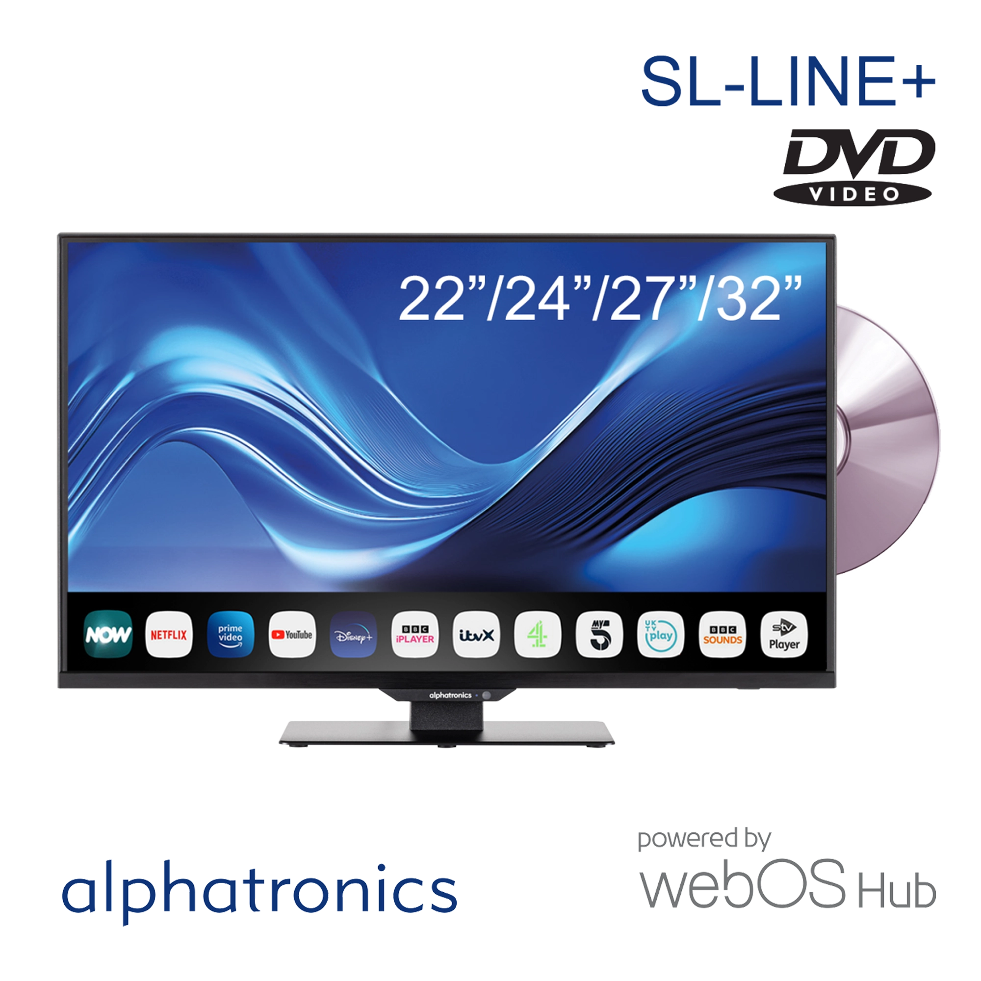 Alphatronics SL-Line+ 27" 12/24V LED Smart TV
